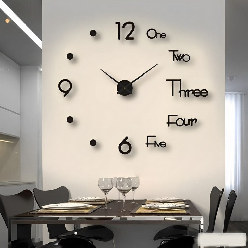 Wall Clock Soundless 3D – Decor Motivation
